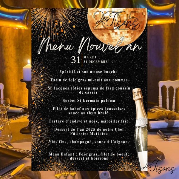 Notre menu d'exception pour le réveillon de l'an 2025